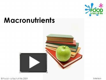 PPT – Macronutrients PowerPoint presentation | free to view - id ...