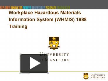 PPT – Workplace Hazardous Materials Information System (WHMIS) 1988 Training PowerPoint ...