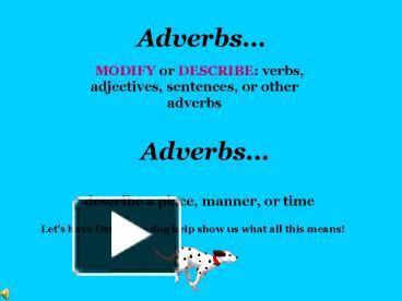 Adverbs presentation | free to download