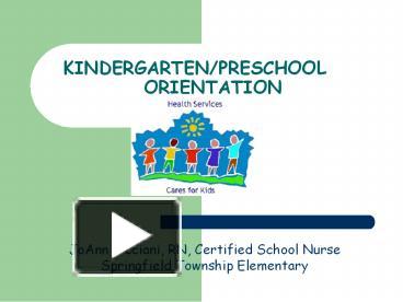 KINDERGARTEN/PRESCHOOL ORIENTATION presentation | free to download
