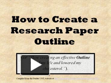 How to Create a Research Paper Outline presentation | free to download