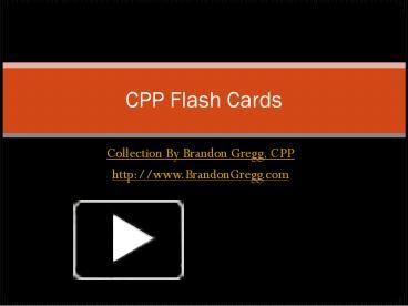 Collection By Brandon Gregg, CPP presentation | free to download