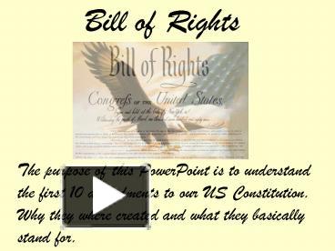 PPT – Bill of Rights PowerPoint presentation | free to view - id ...