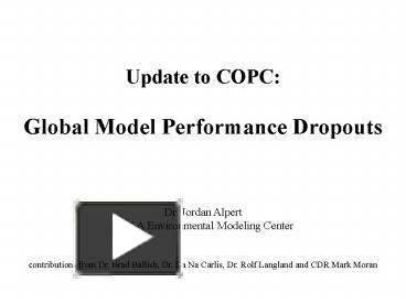 Update to COPC: presentation | free to view