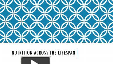 NUTRITION ACROSS THE LIFESPAN presentation | free to view