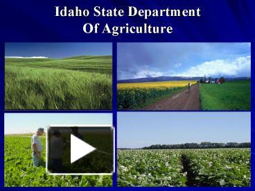 PPT – Idaho State Department Of Agriculture PowerPoint presentation ...