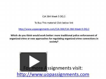 PPT – CJA 384 Week 5 DQ 2 PowerPoint presentation | free to download ...