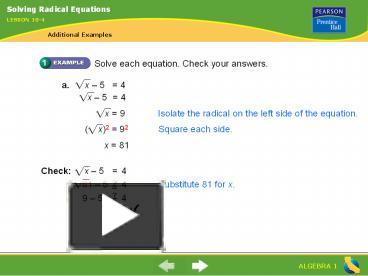 Simplifying Radicals presentation | free to download