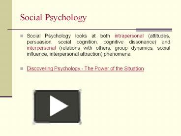 PPT – Social Psychology PowerPoint presentation | free to view - id ...