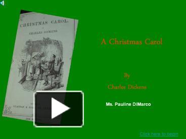 PPT – A Christmas Carol PowerPoint presentation | free to view - id ...