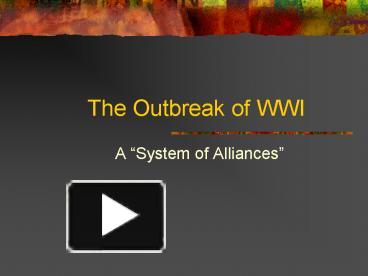The Outbreak of WWI presentation | free to download
