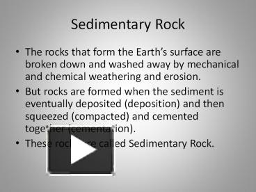 PPT – Sedimentary Rock PowerPoint presentation | free to view - id ...