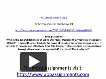 PPT – PSYCH 515 Week 4 DQ 1 PowerPoint presentation | free to download - id: 7c8370-MDg4N
