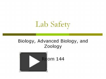 Lab Safety presentation | free to download