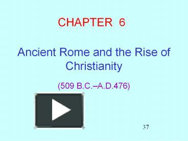 PPT – Ancient Rome and the Rise of Christianity PowerPoint presentation ...