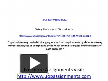 PPT – PSY 435 Week 3 DQ 2 PowerPoint presentation | free to download - id: 7cc490-ZGQ5Z