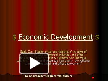 PPT – $ Economic Development $ PowerPoint presentation | free to ...