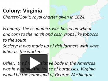PPT – Colony: Virginia PowerPoint presentation | free to download - id ...