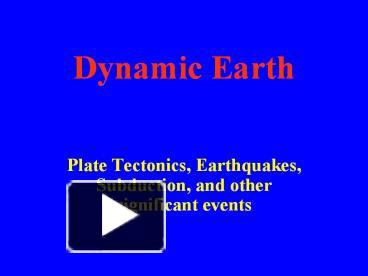 Dynamic Earth presentation | free to download