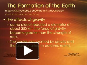 The Formation of the Earth presentation | free to download