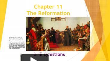 PPT – Chapter 11 The Reformation PowerPoint presentation | free to view ...