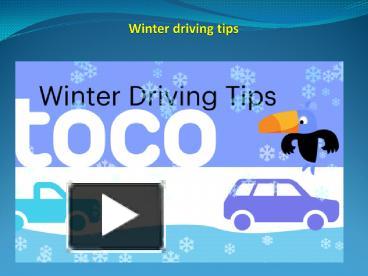 Winter driving tips presentation | free to download
