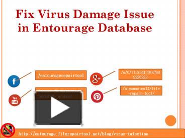 Fix Virus Damage Issue in Entourage Database presentation | free to download