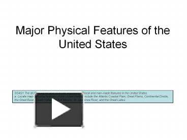 PPT – Major Physical Features of the United States PowerPoint ...