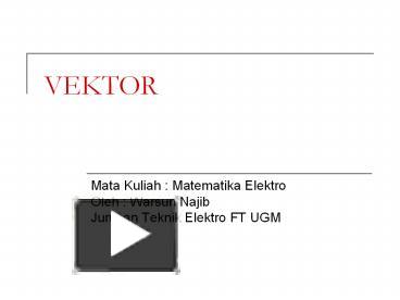PPT – VEKTOR PowerPoint presentation | free to download - id: 7db6ee-NDhhN