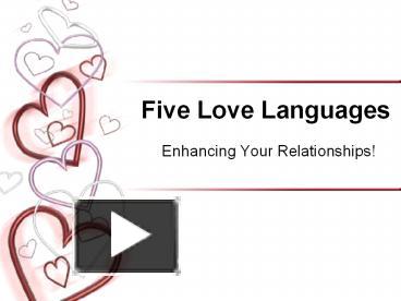 Five Love Languages presentation | free to download