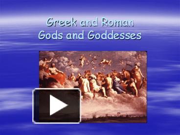 Greek and Roman Gods and Goddesses presentation | free to download
