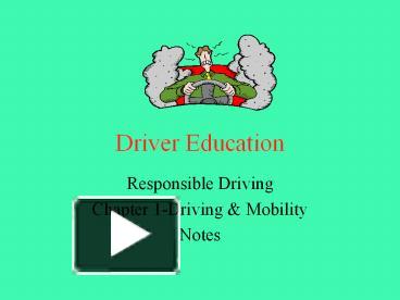 Driver Education presentation | free to download