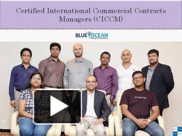 PPT – Certified International Commercial Contracts Managers (CICCM) (1) PowerPoint presentation ...