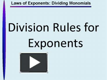 Division Rules for Exponents presentation | free to download