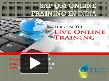 PPT – sap qm online training in india PowerPoint presentation | free to ...
