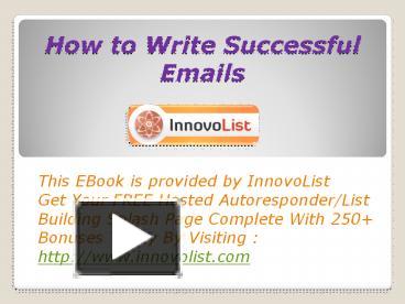 How to Write Successful Emails presentation | free to download