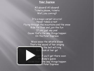 Polar Express presentation | free to download