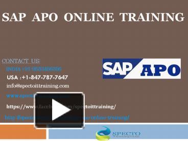 PPT – sap apo online training in uk PowerPoint presentation | free to ...