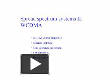 PPT – wcdma PowerPoint presentation | free to download - id: 7eaf06-NjQxO