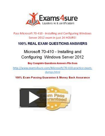PPT – 70-410 Exam PowerPoint presentation | free to download - id: 7eba85-Nzg5Y