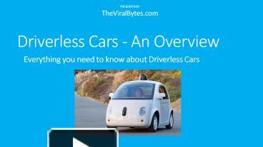 Driverless Cars presentation | free to download