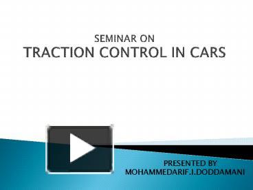 traction control system and safety in automobile presentation | free to download