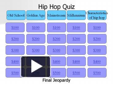 Hip Hop Quiz presentation | free to download