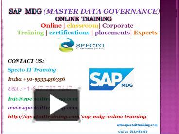 sap mdg online training (2) presentation | free to download