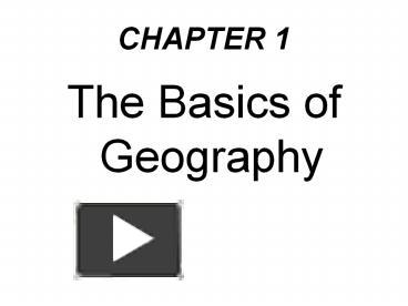 The Basics of Geography presentation | free to download