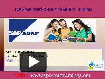 sap abap oops online training in india presentation | free to download