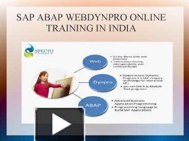 sap abap webdynpro online training in india presentation | free to download