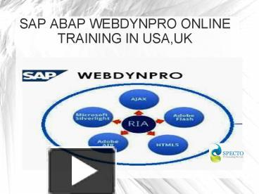PPT – sap abap webdynpro online training in usa,uk PowerPoint presentation | free to download ...