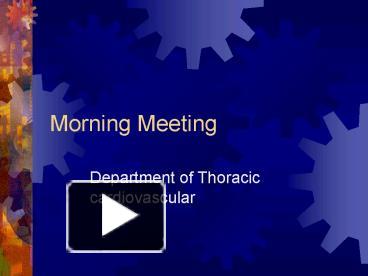Morning Meeting presentation | free to view