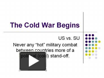 PPT – The Cold War Begins PowerPoint presentation | free to download ...